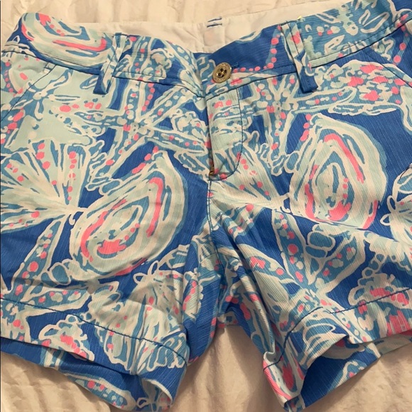 Lilly Pulitzer | Shorts | Lilly Callahan Short Bay Blue Into The Deep ...